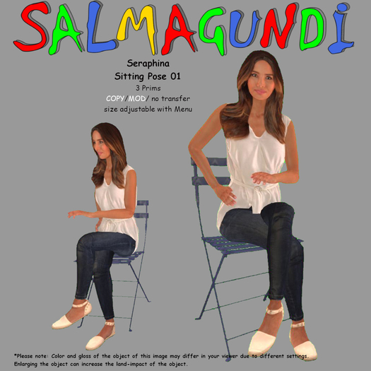 Second Life Marketplace - Seraphina - Sitting Pose 01
